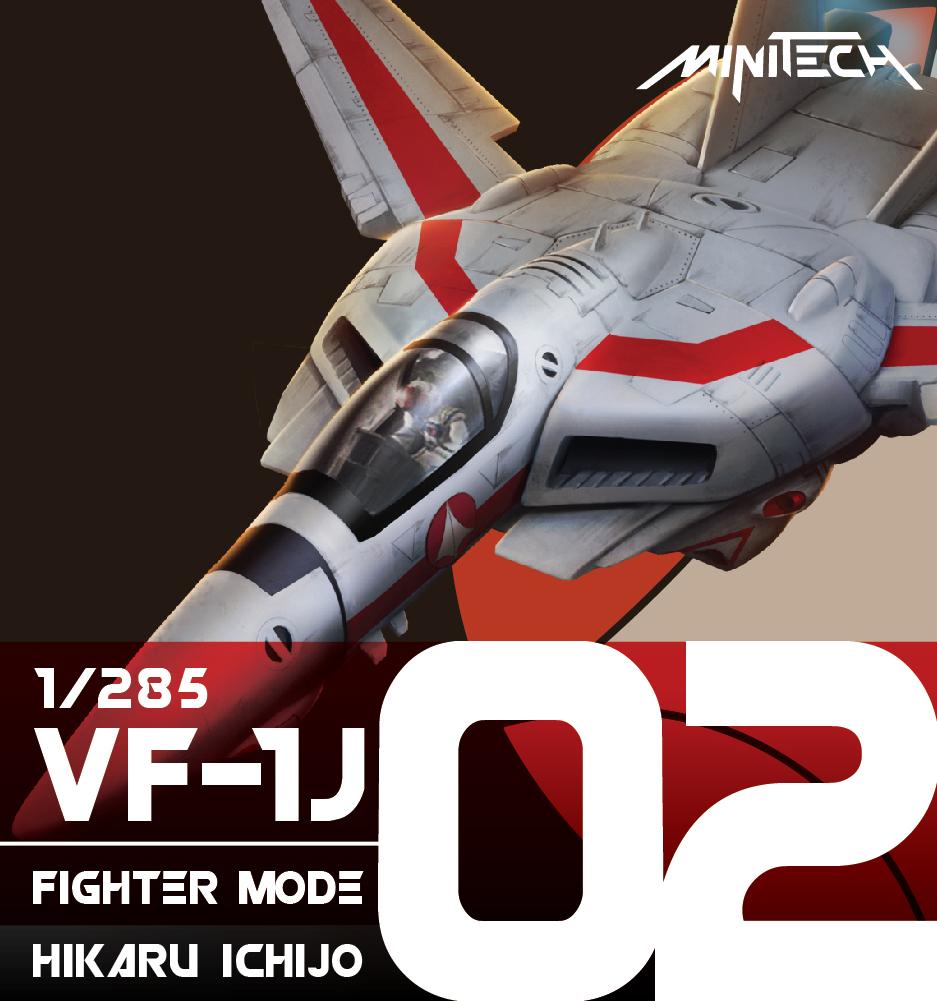 Robotech/Macross Minitech MT02 ValkyrieVF1J Fighter Mode (Hikaru Ver)
